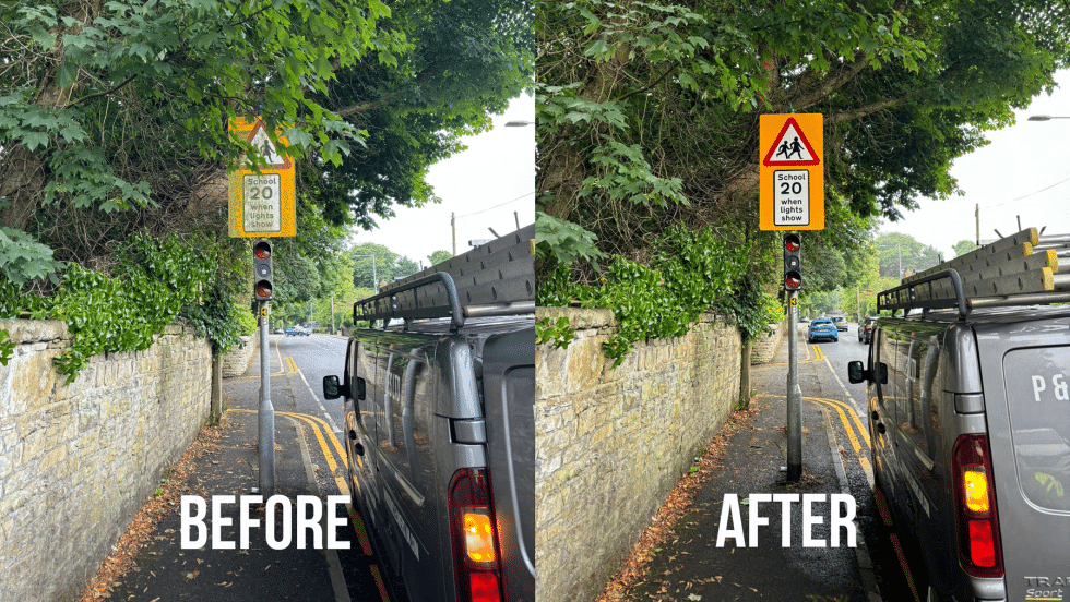 Road Sign Cleaning Project Feedback - Window Cleaner Bolton